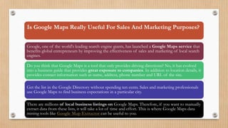 How to extract traffic data from google maps? | PPTX