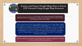 How to extract traffic data from google maps? | PPTX