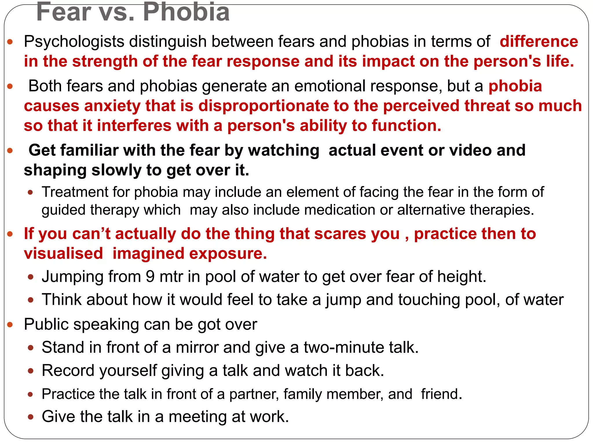 How to face fear | PPTX