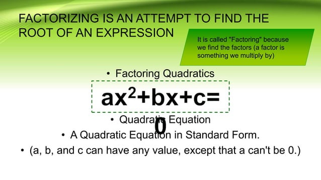 How to factorize | PPT