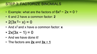 How to factorize | PPTX