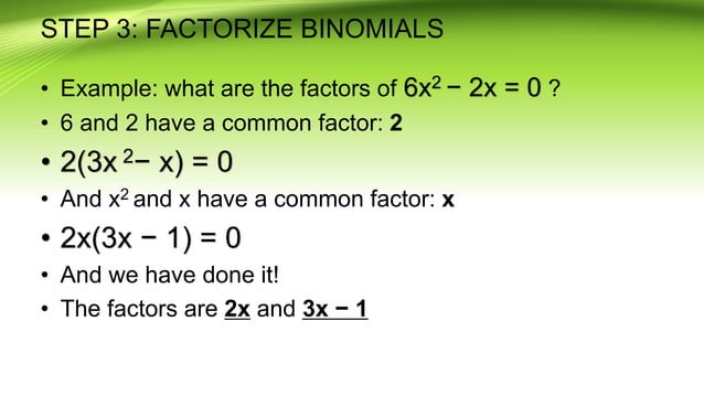 How to factorize | PPT