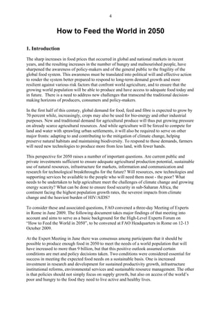 How to Feed the World in 2050 | PDF | Agriculture | Industries