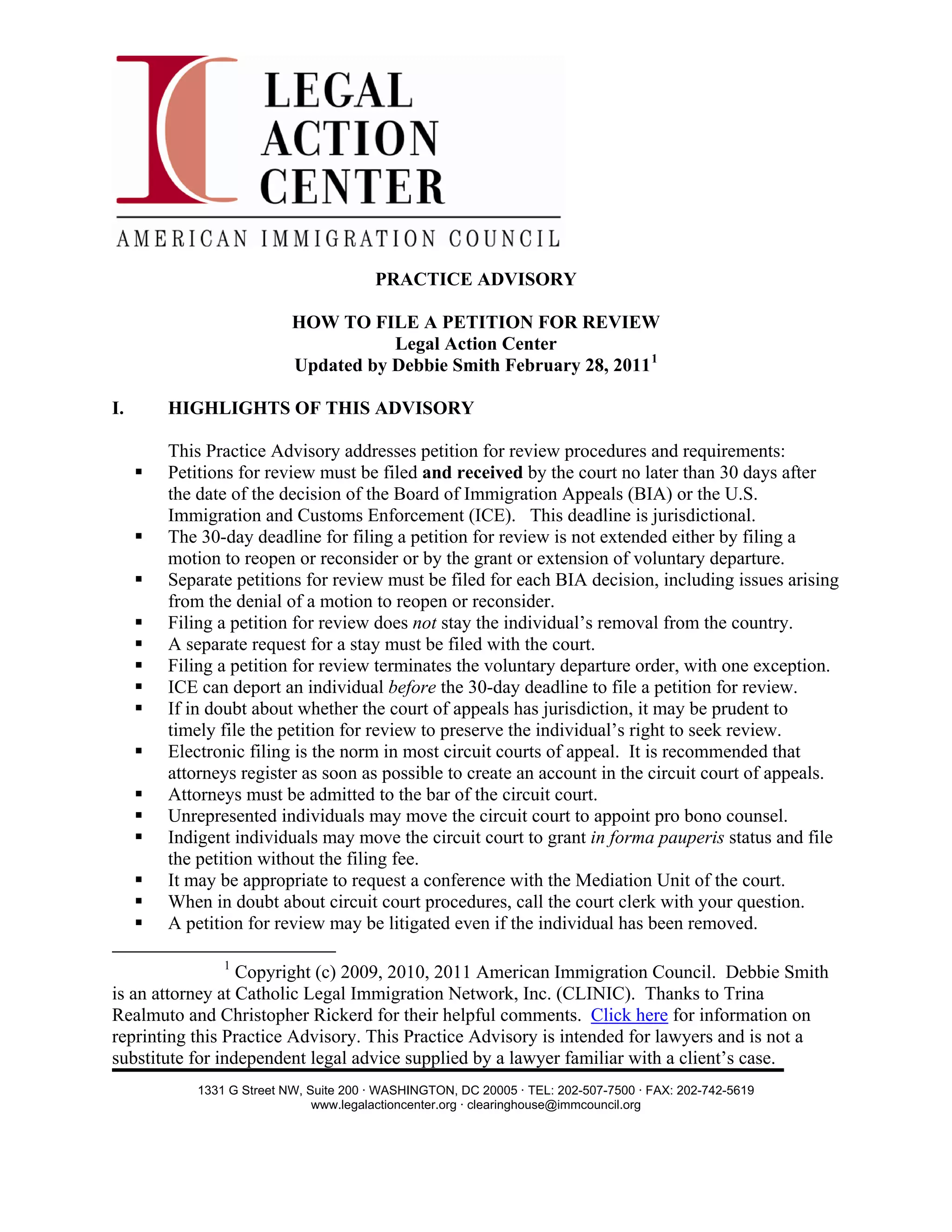 How to file an immigration petition for review | PDF