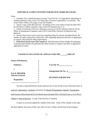 How to file an immigration petition for review | PDF