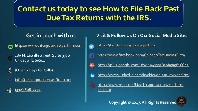 How to File Back Past Due Tax Returns with the IRS? | Chicago Tax ...