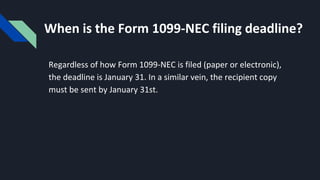 How to File Form 1099 NEC Online | A Complete Guide | PPT