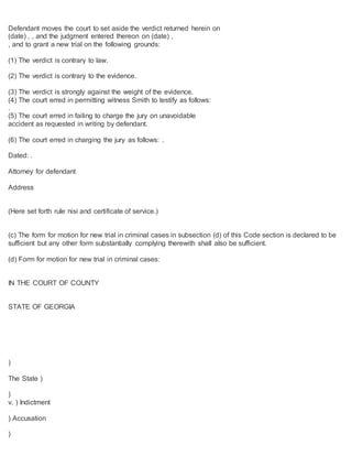 How to file motion for new trial 07142015 | DOCX | Mental Health ...