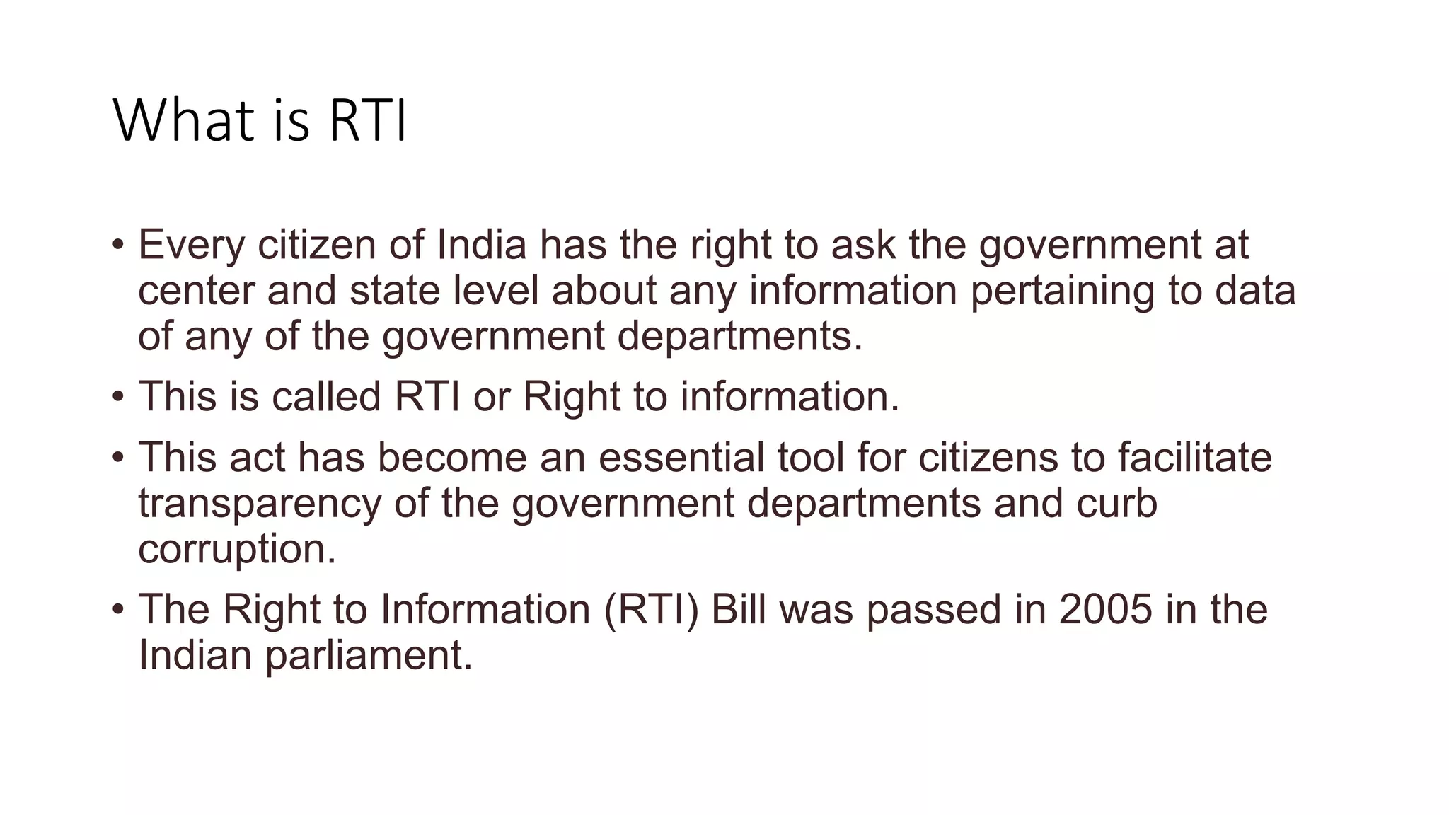 How to file RTI (Right to Information) Applications in India | PPTX