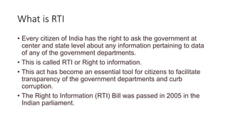 How to file RTI (Right to Information) Applications in India | PPTX