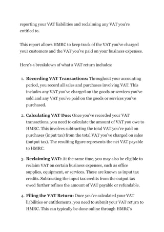 Guide to Filing Your VAT Return in the UK | PDF