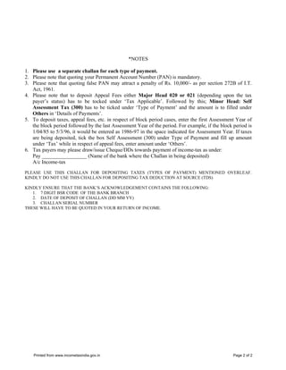 How to fill up challan 280 for paying income tax | PDF