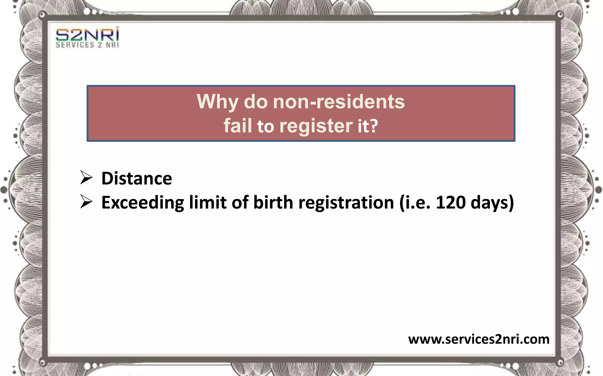 How to Fill Non Availability of Birth Certificate form by NRI | PPT