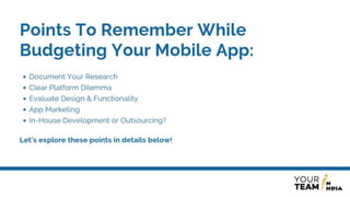 How to finalize budget for mobile app development? | PPT