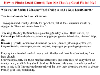 How to Find a Local Church Near Me That’s a Good Fit for Me? | PPTX ...