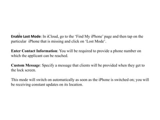 How to Find a Lost iPhone When Your Phone is Switched Off.pptx