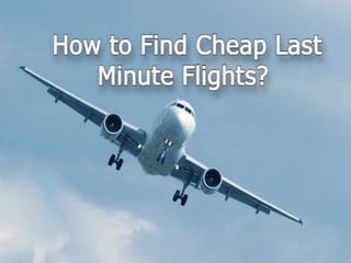 How to find cheap last minute flights | PPT