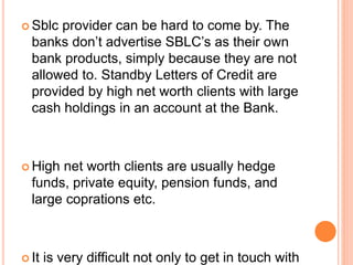 How to Find Genuine SBLC Providers? | PPT