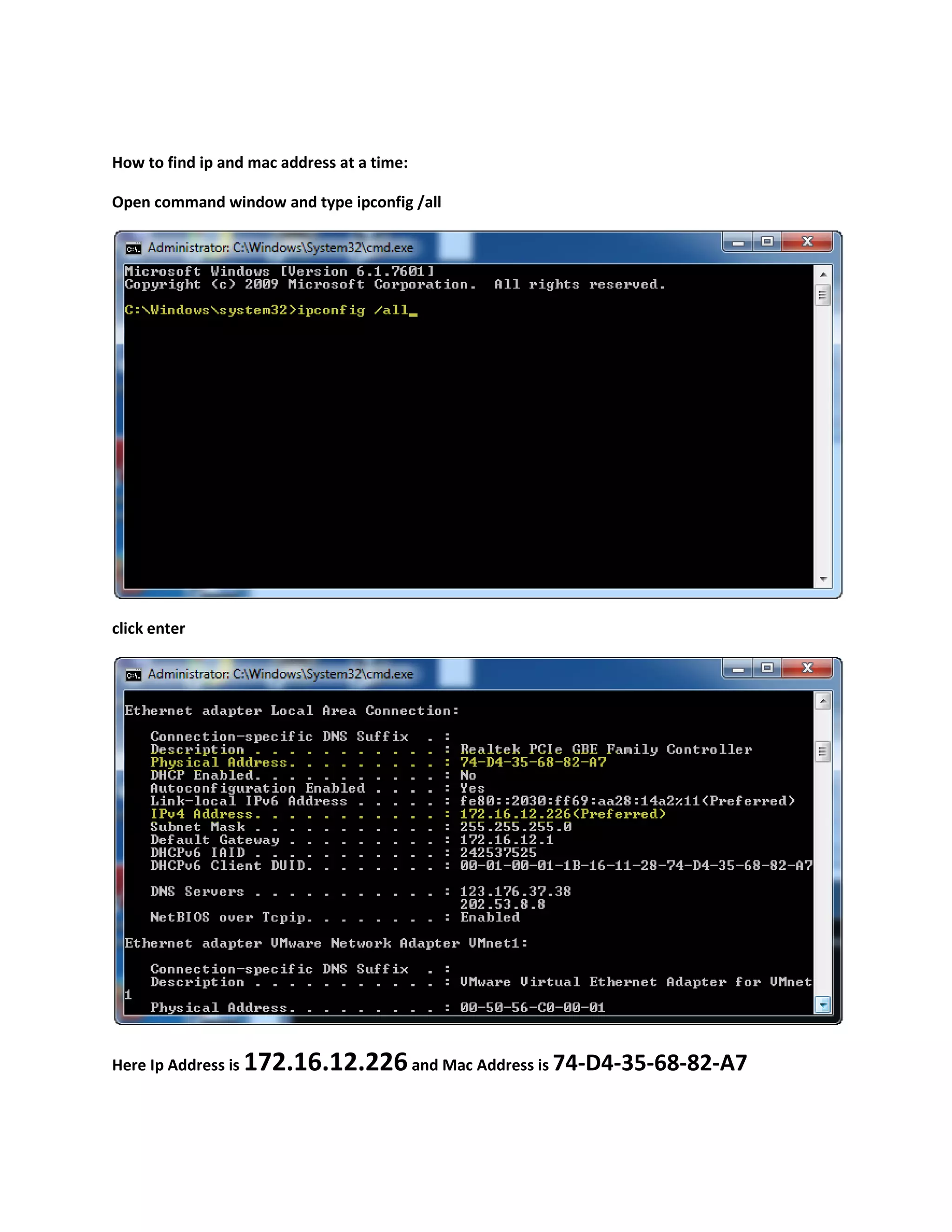 How to find ip and mac address | PDF