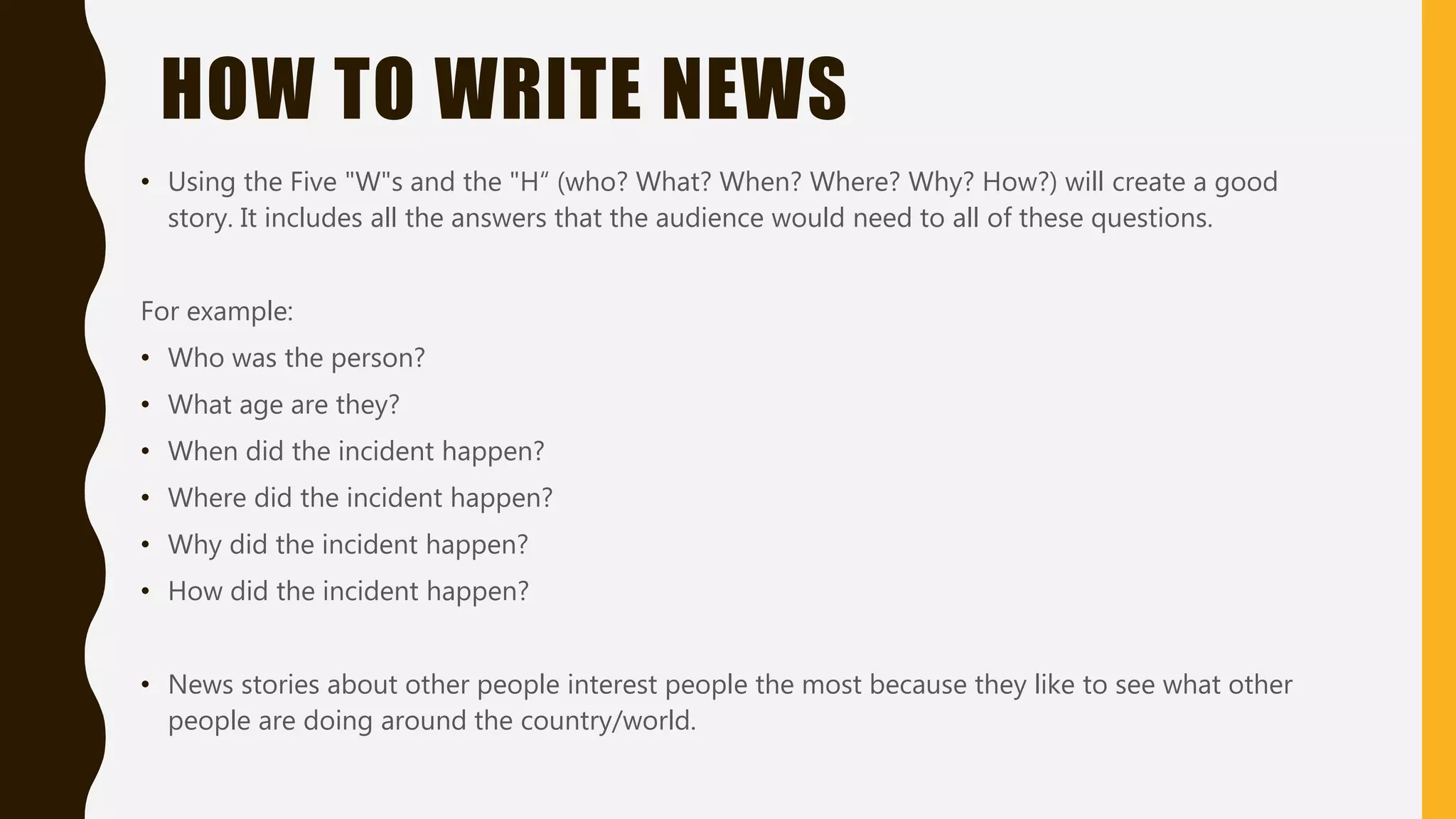 How to find news, how to gather news &how to write news | PPT