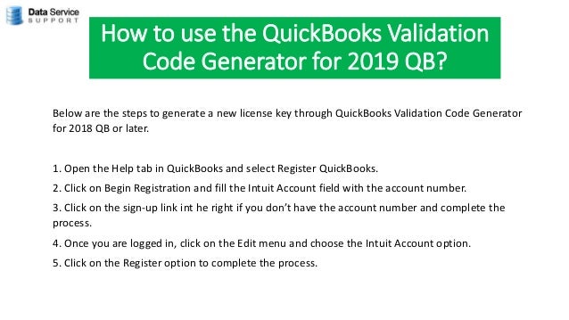 How to find QuickBooks validation code in registry