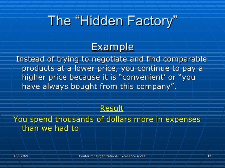 How To Find The Hidden Factory In Your Organization