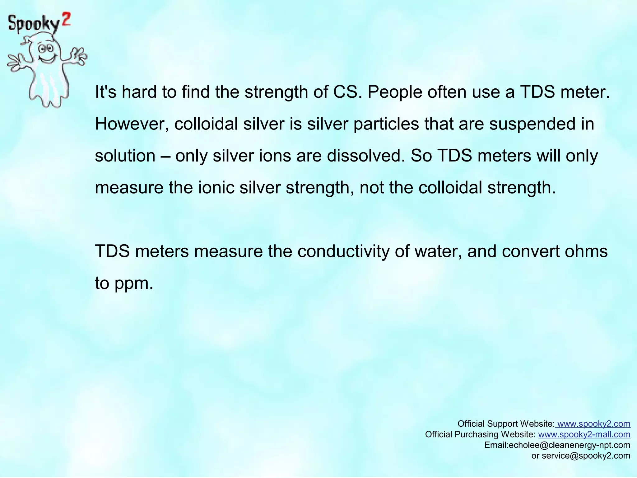 How to Find the Strength of Colloidal Silver | PPT