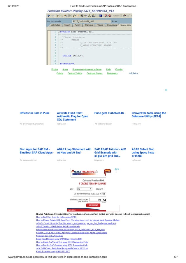 How to find user exits | PDF