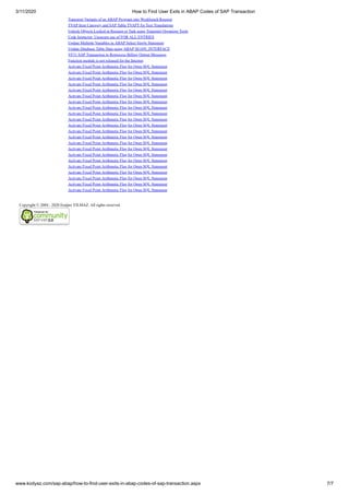 How to find user exits | PDF