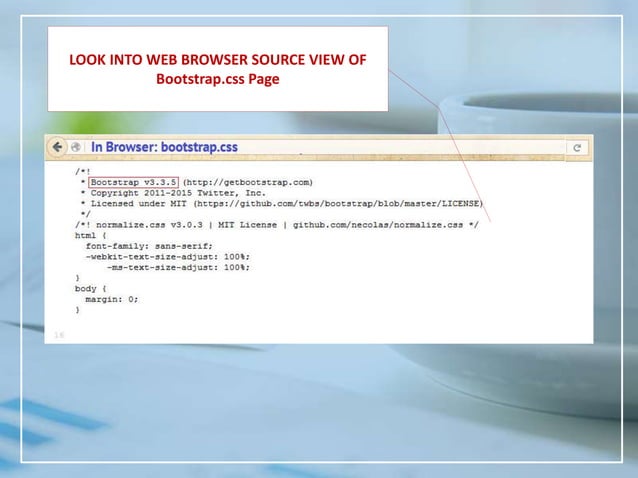 How to find version of bootstrap | PPTX | Web Development | Internet