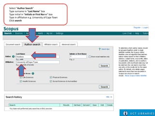 How to find your h index on Scopus | PPT