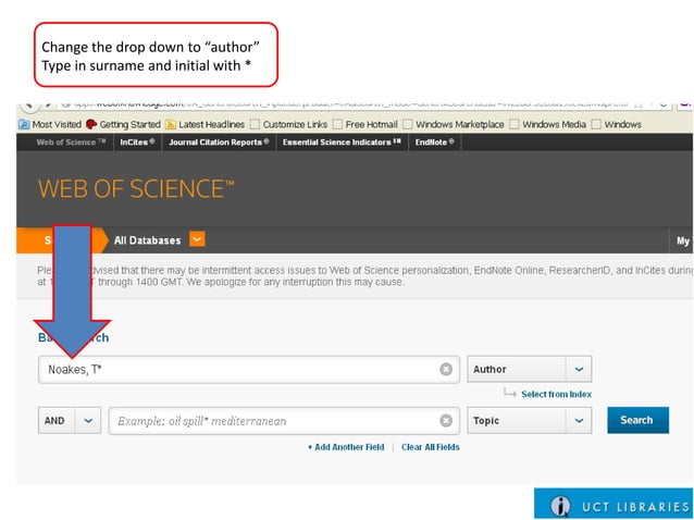 How to find your h index in Web-Of-Science | PPT