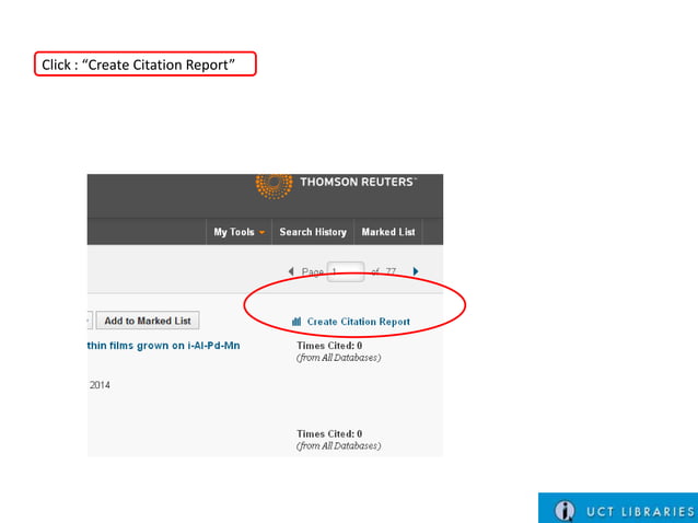 How to find your h index in Web-Of-Science | PPT