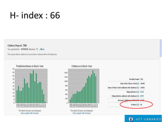 How to find your h index in Web-Of-Science | PPT
