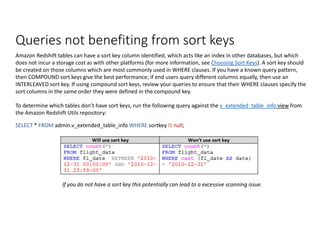 How to Fine-Tune Performance Using Amazon Redshift | PPT