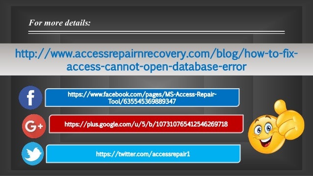How To Fix Access “cannot Open Database” Error