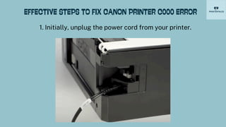 How to Fix the C000 Error Canon Printer? | PDF