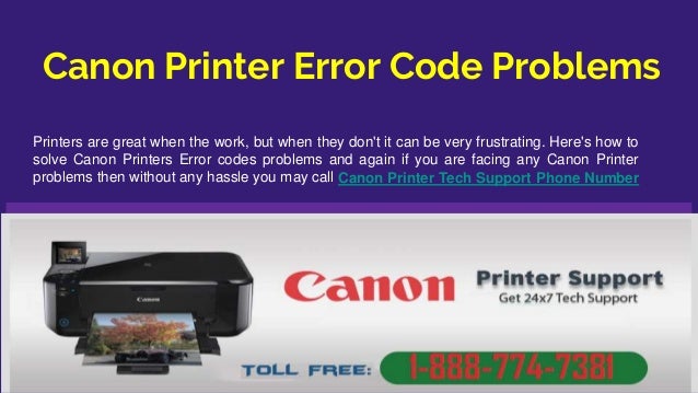 How To Fix Canon Printer Error Code Problems 