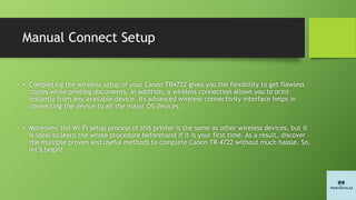 How to fix Canon TR4722 Wi-Fi Setup. Printer Tales | PDF