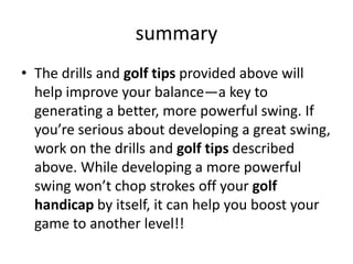 How to fix common golf problems | PPT