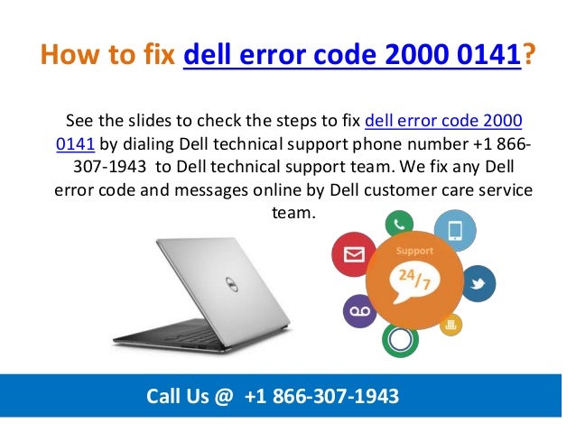 How To Fix Dell Error Code 2000 0141 Call Us 1 866 307 1943