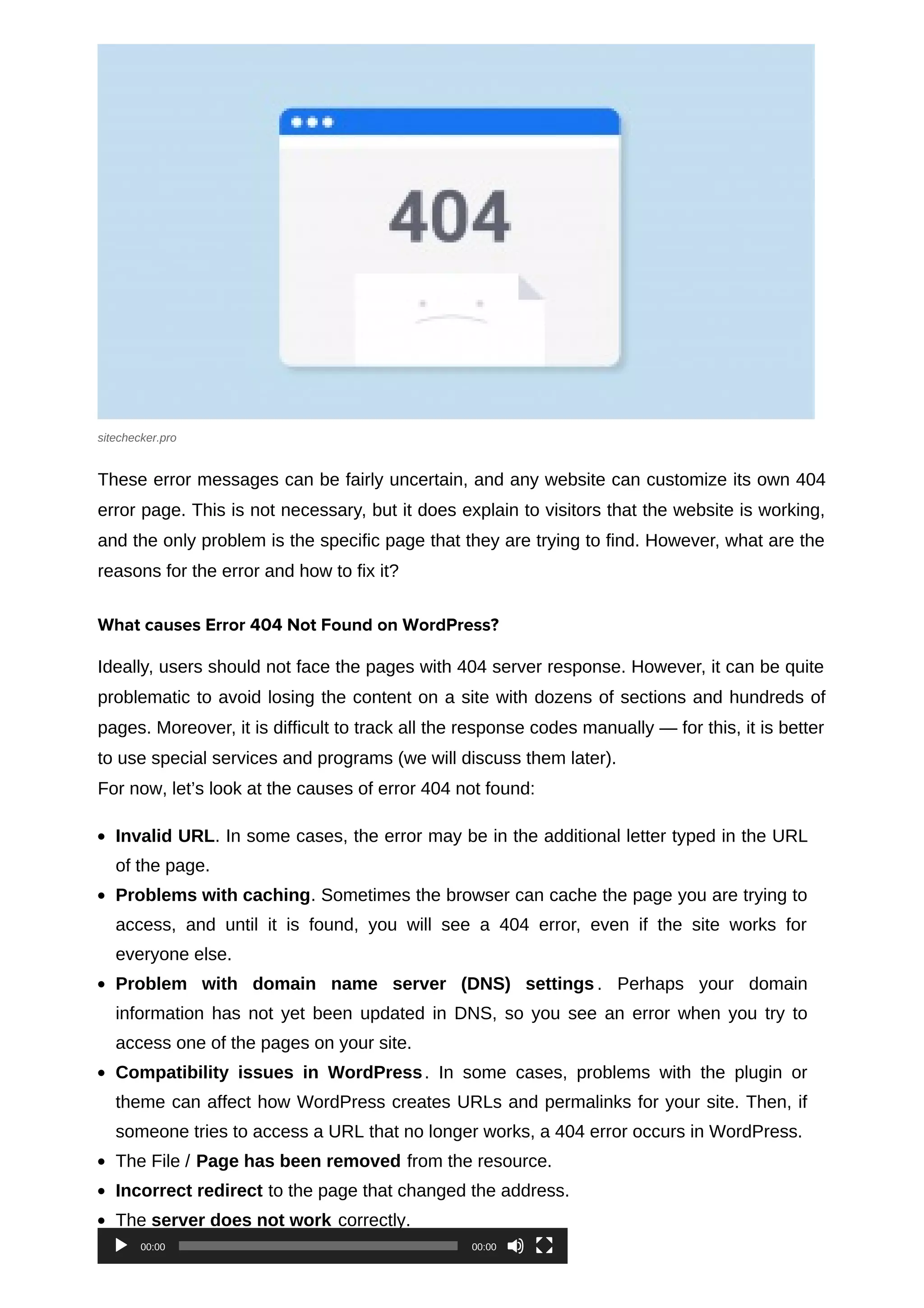 How to fix error 404 not found on word press | PDF