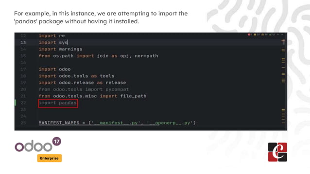 How to Fix the Import Error in the Odoo 17 | PPT