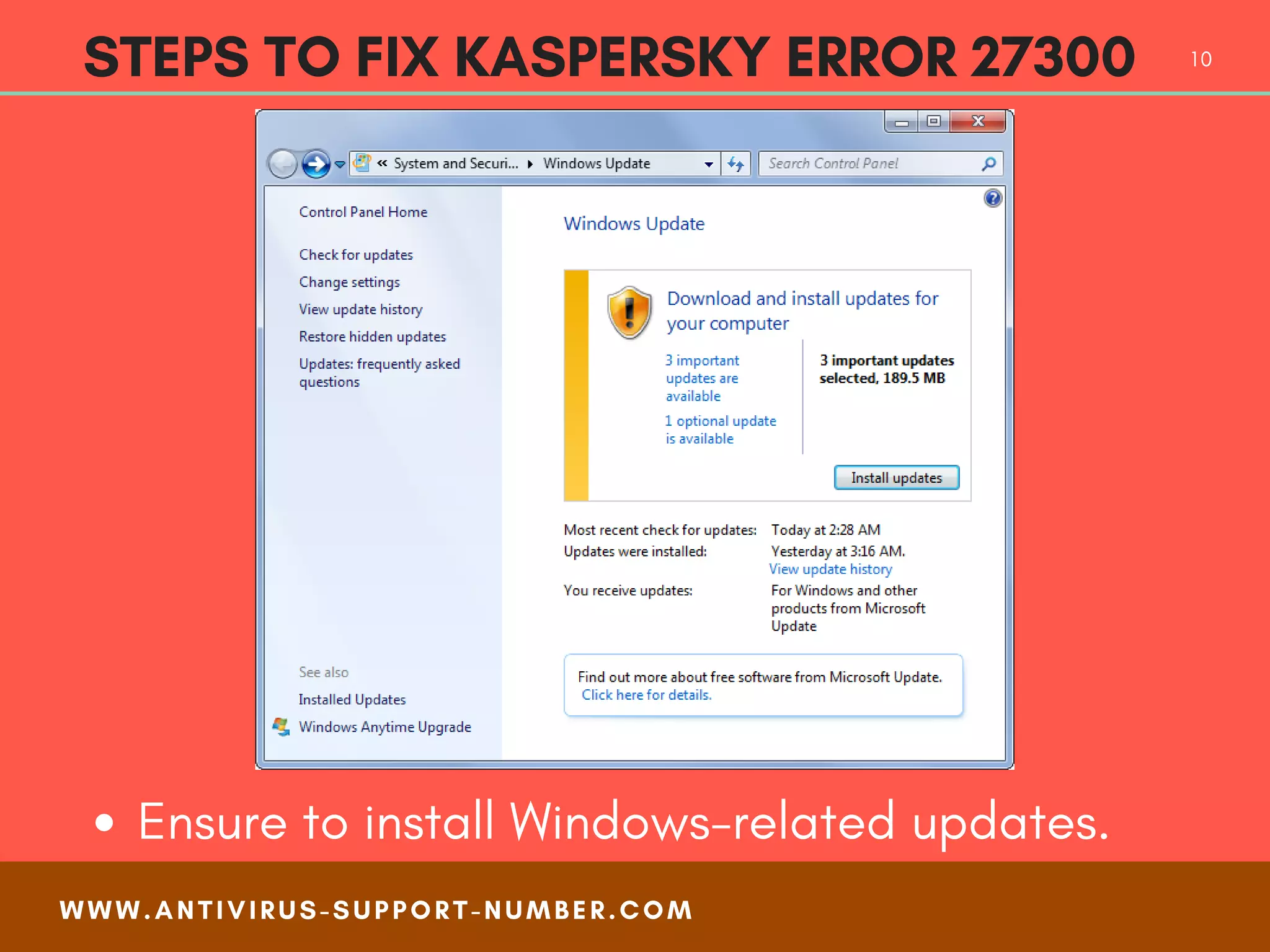 How to fix kaspersky error 27300 - Easy Steps | PDF