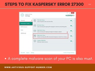How to fix kaspersky error 27300 - Easy Steps | PDF