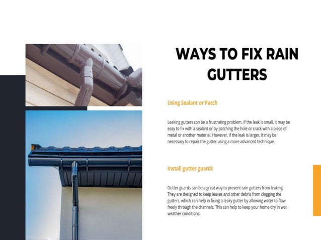 How to Fix Leaking Rain Gutters? | PPT