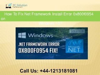 .Net Framework: Fix Error 0X800F0954 – XLWRR