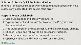 How to Fix QuickBooks Error 15242 A Step-by-Step Guide | PPT