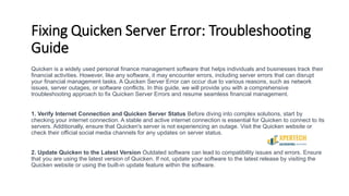 How to Fix Quicken Server Error.pptx