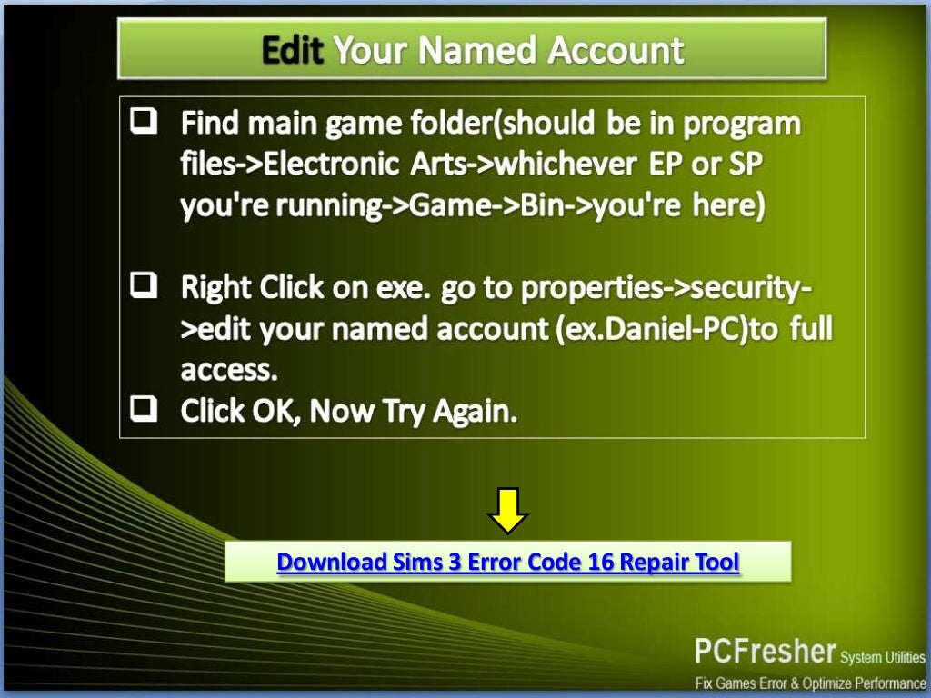 Sims 3 Error Code 16 Windows 11 sims-3-error-code-16-windows-11